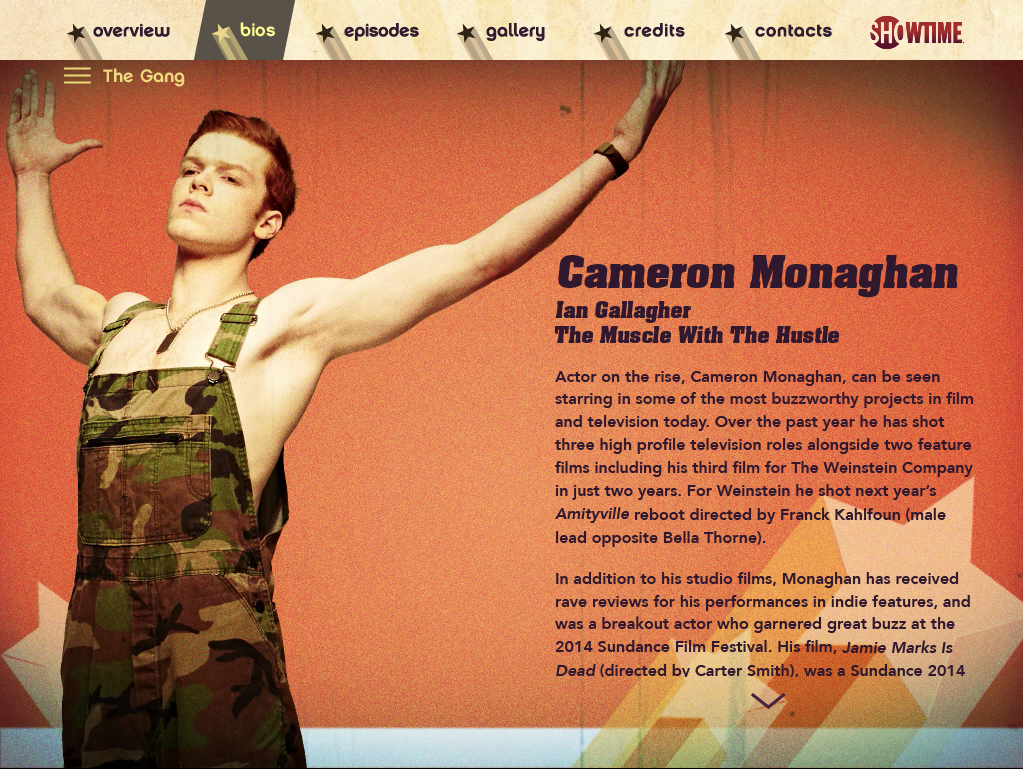 SHAMELESS EPK bios Monaghan – Michael Nassar