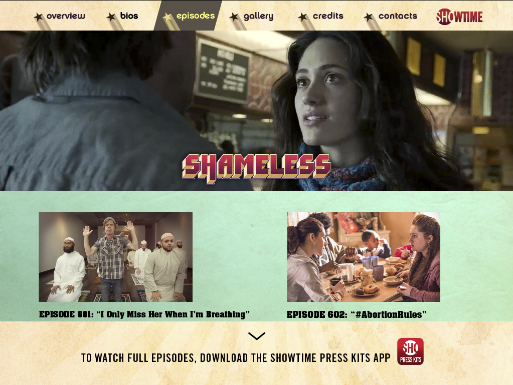 SHAMELESS EPK episodes – Michael Nassar